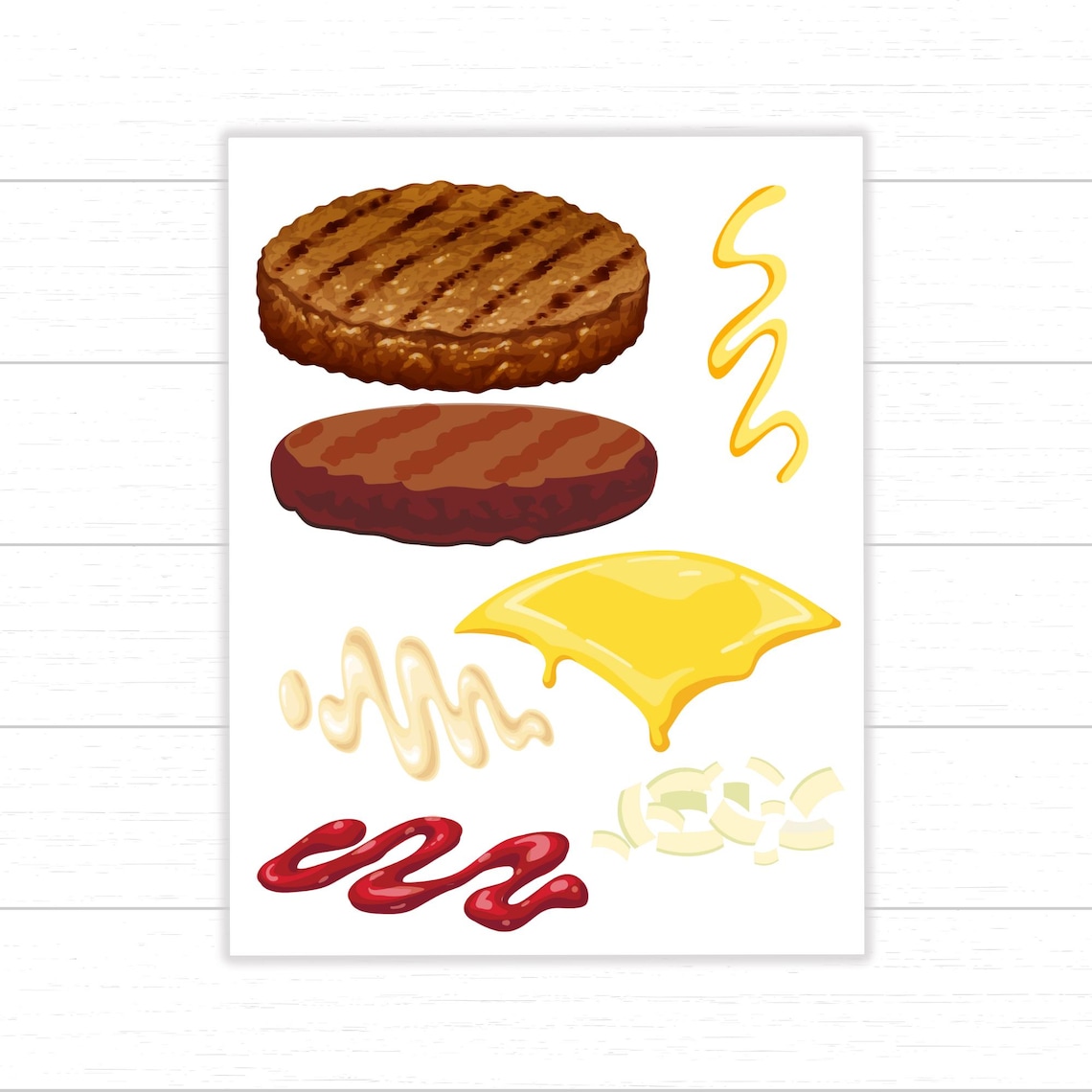 Build a Burger Printable Set, Hamburger Pretend Play, Craft for Kids ...