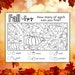 Fall Placemat Activity Printable, Fall Placemats, Fall Activities for ...