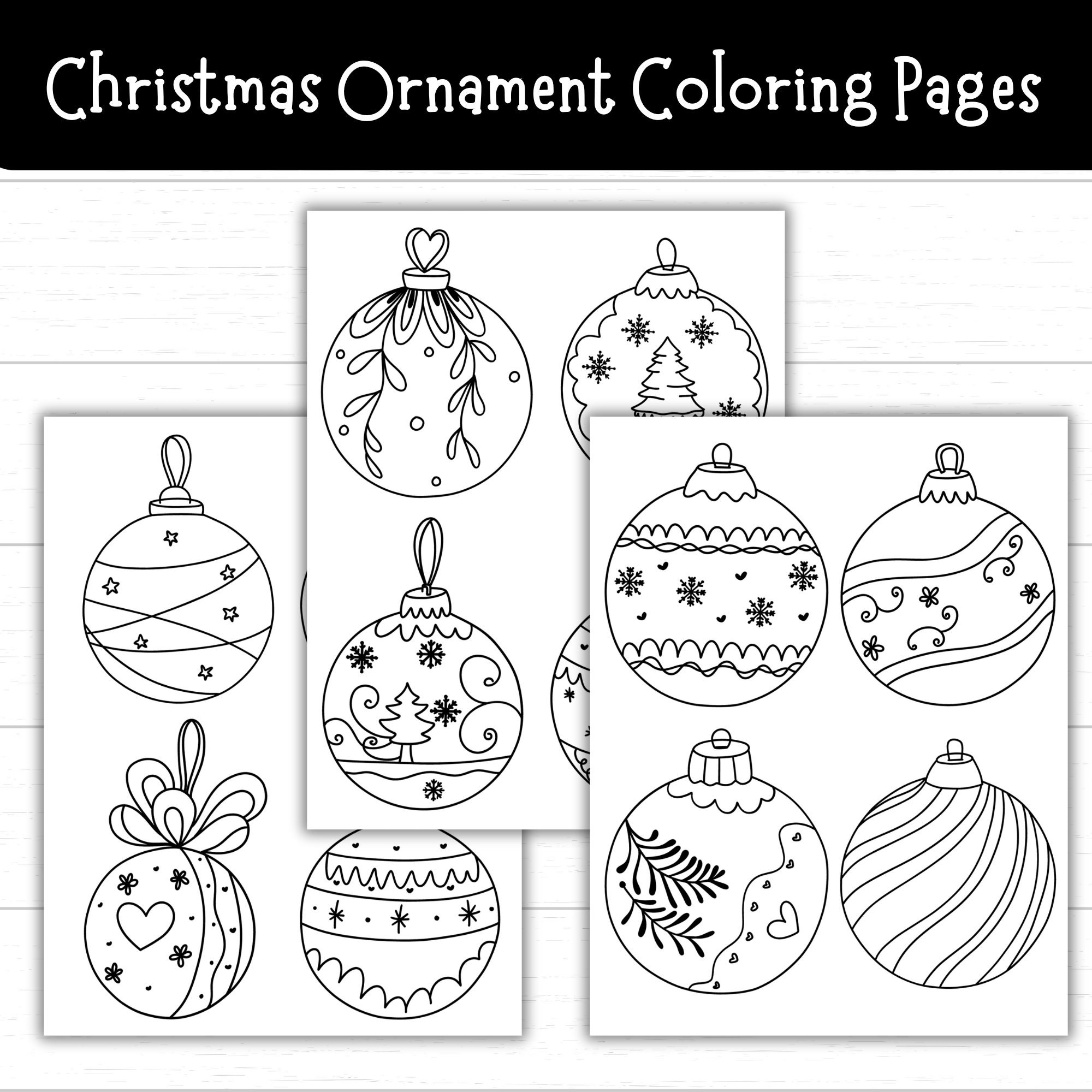 Christmas Ornament Coloring Pages, Printable Ornaments for Kids ...