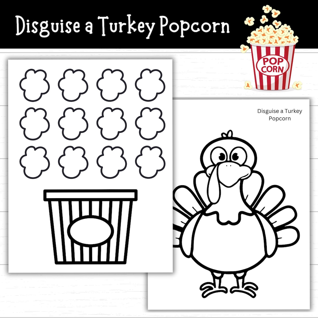 Disguise a Turkey Popcorn, Popcorn Turkey, Turkey Disguise, Classroom ...