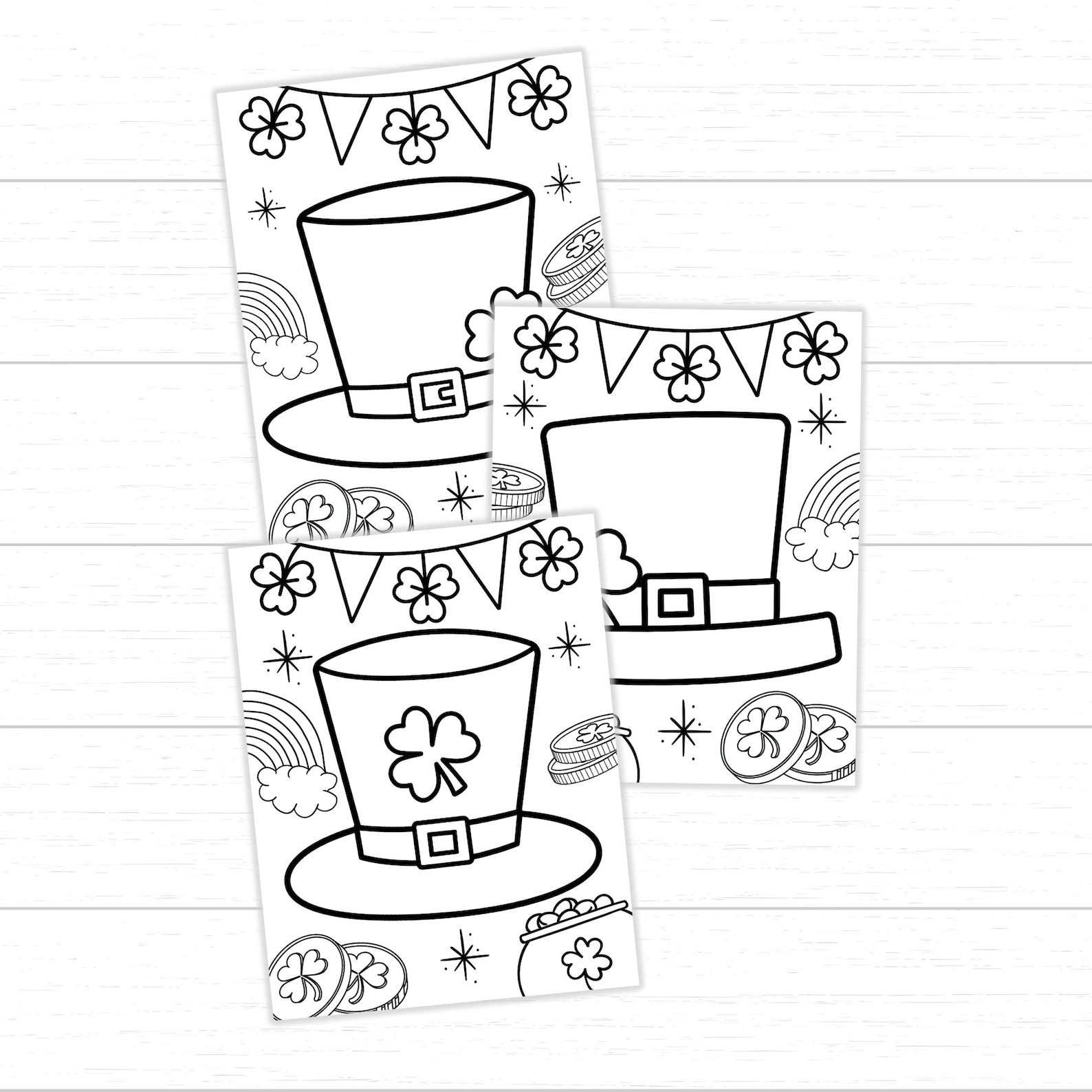 St. Patrick’s Day Coloring Pages for Kids Printable, Leprechaun Hat ...