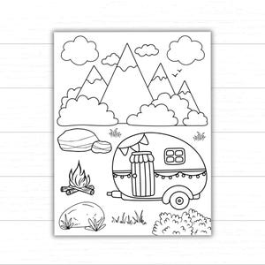 Printable Camping Coloring Pages for Kids, Tent and Camper Coloring ...
