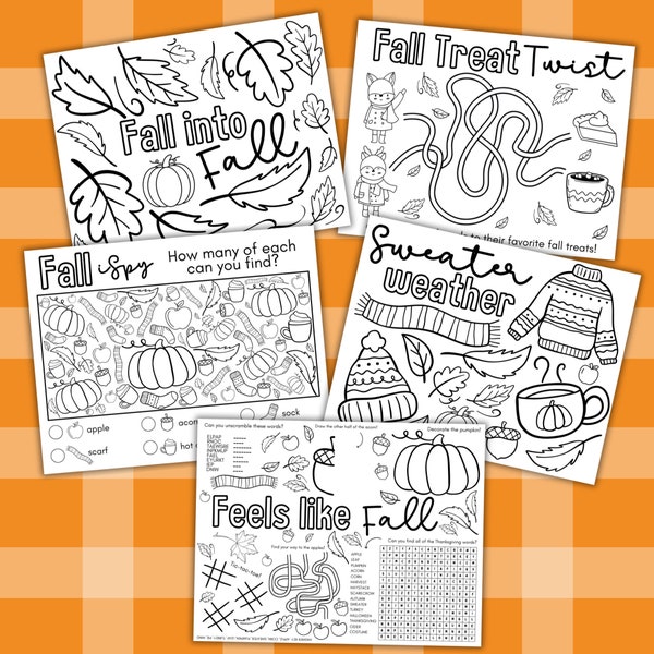 Fall Placemats - Etsy