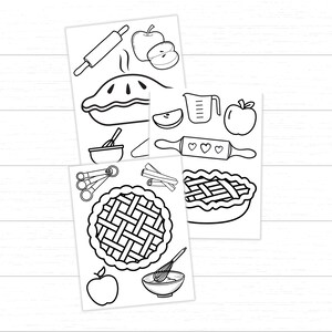 Apple Pie Coloring Pages Printable, Apple Activities, Fall Apple ...