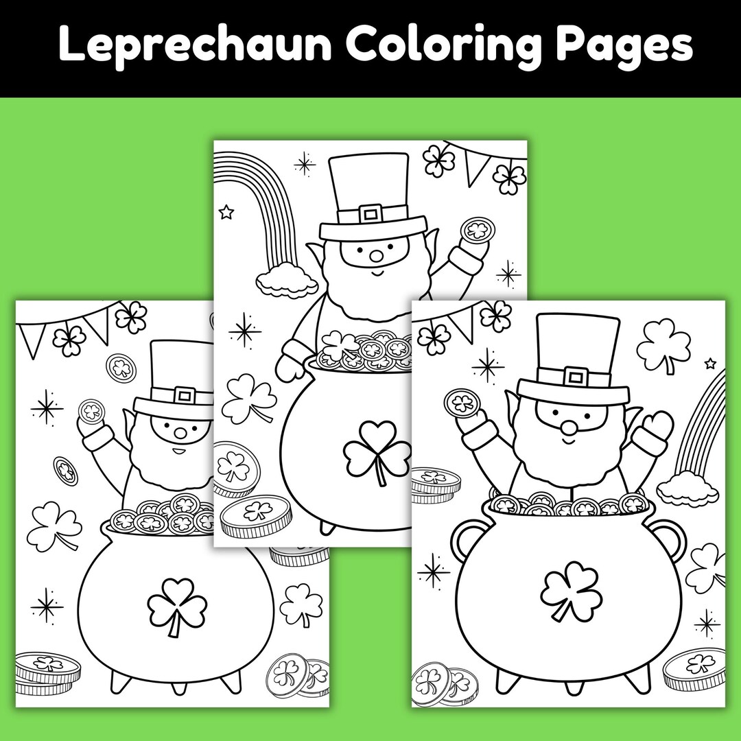 St Patrick’s Day Leprechaun Coloring Pages Printable, March Coloring ...