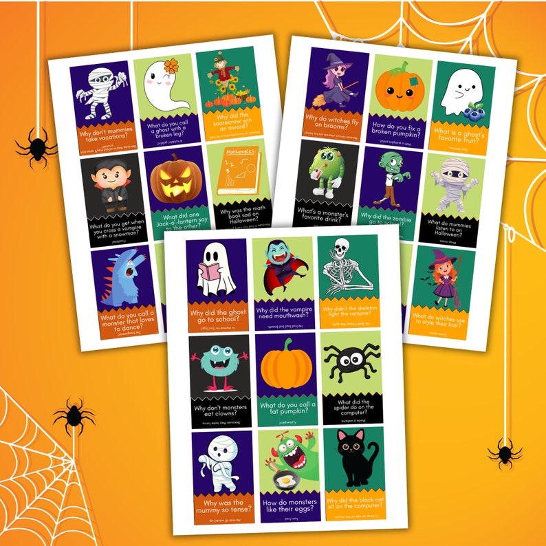 Halloween Jokes for Kids Printable, Printable Halloween Riddles ...