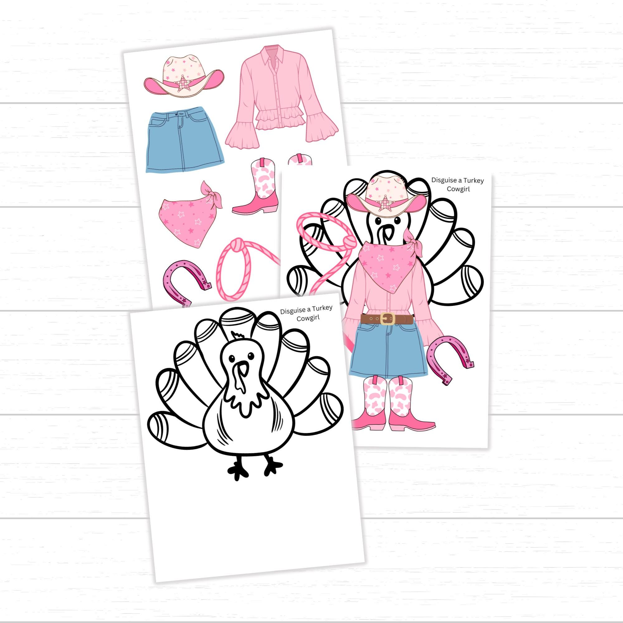 Disguise a Turkey Cowgirl, Cowgirl Turkey, Turkey in Disguise, Turkey ...
