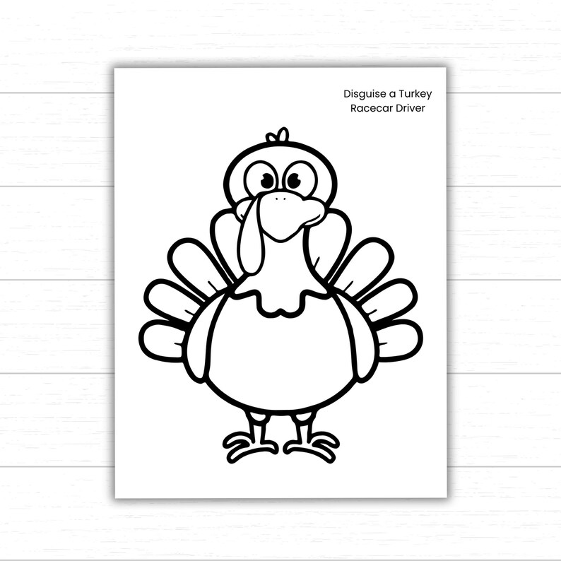 Disguise a Turkey Racecar Driver, Racecar Turkey, Printable Turkey ...