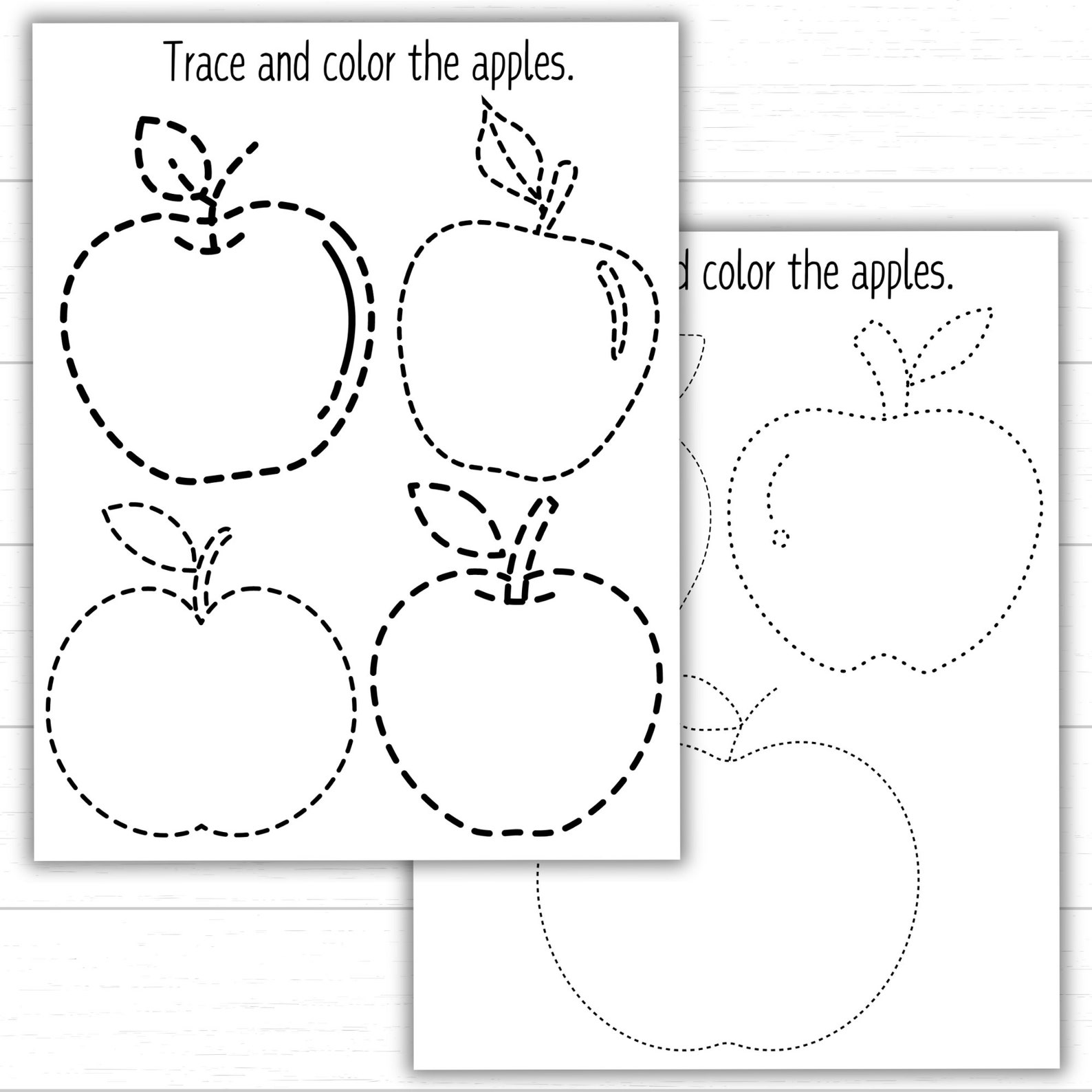 Apple Activity Pack Printable, Apple Tracing Activity, Apple Crafts ...