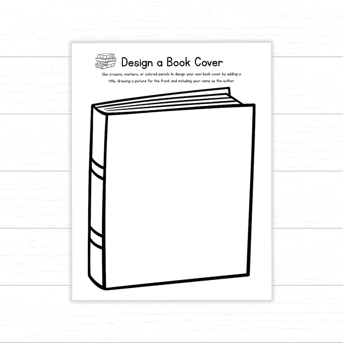 Design a Book Cover Printable Activity for Kids, Design Your Own Book ...