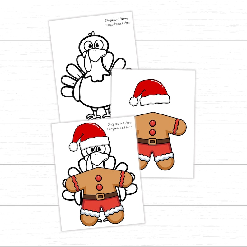 Disguise a Turkey Christmas Bundle, Printable Disguises, Santa, Mrs ...