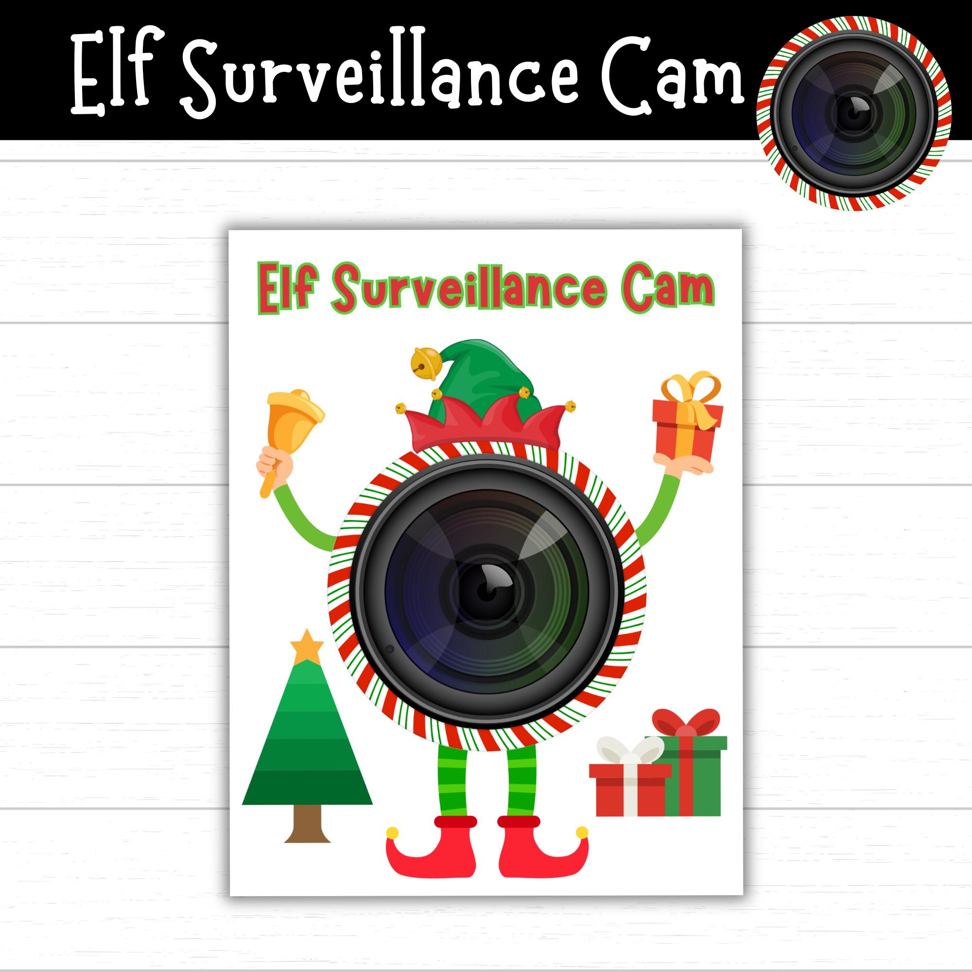 Printable Elf Surveillance Camera, Elf Cam, Elf Antics, I'm Back Ideas ...