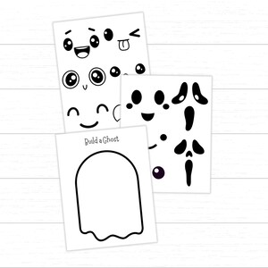Build a Ghost Printable Activity Pack for Kids, Cut and Paste Craft ...