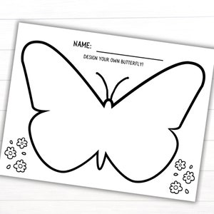 Design Your Own Butterfly, Butterfly Coloring Page, Butterfly Printable ...