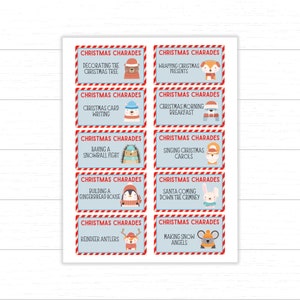 Christmas Charades Printable, Charades Printable Game Cards, Christmas ...