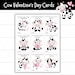 Cute Cow Valentine's Day Cards to Print, Printable Valentines, Cow ...