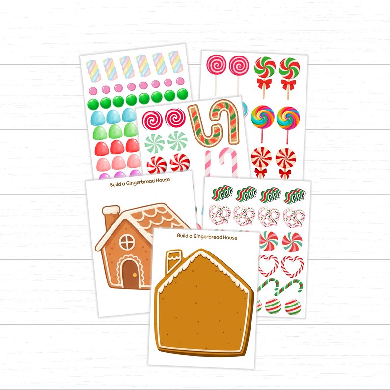Build a Gingerbread House Printable, Cut and Paste Christmas Craft for ...