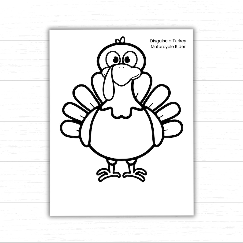 Disguise a Turkey Motorcycle Rider, Motorcycle Turkey, Printable Outfit ...