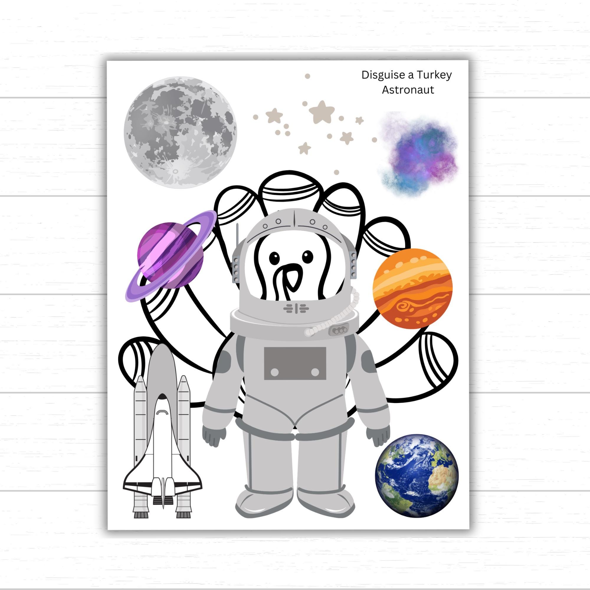 Disguise a Turkey Astronaut, Astronaut Turkey, Turkey in Disguise ...