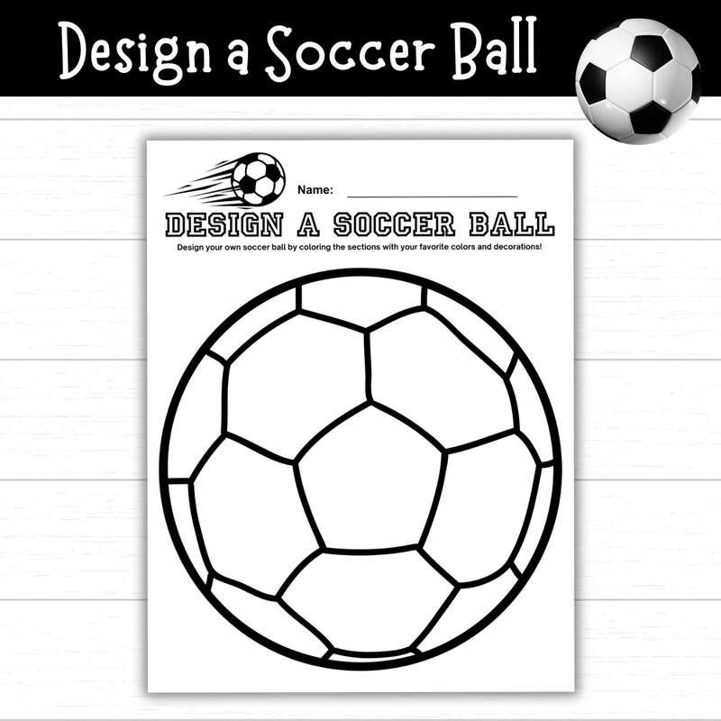 Soccer Ball Colouring - Etsy UK