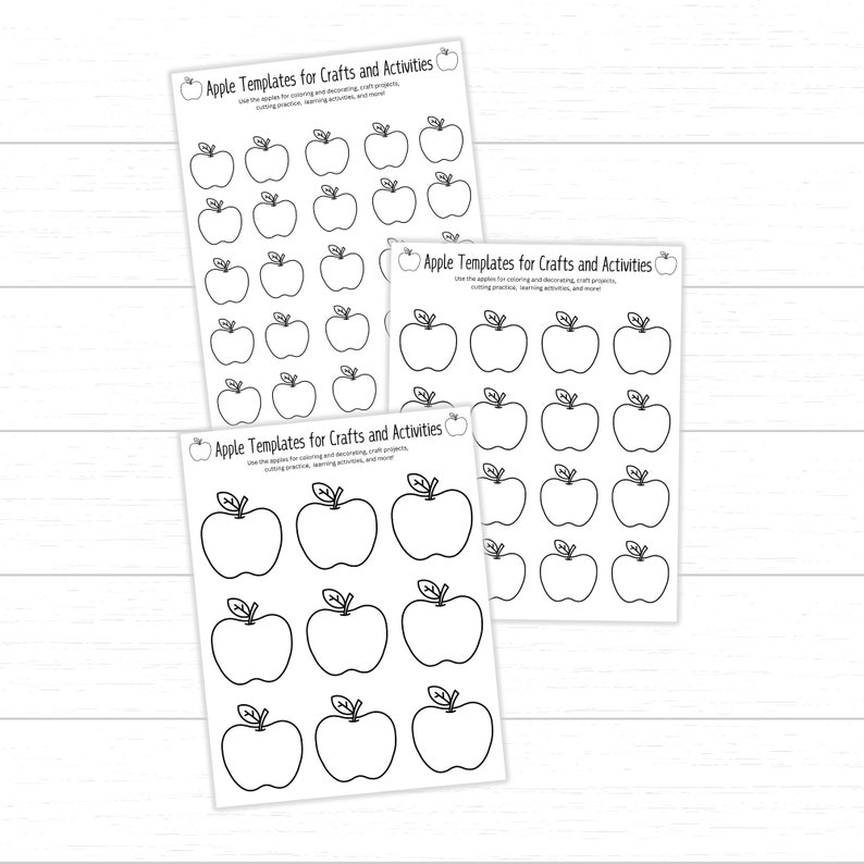Apple Templates for Crafts and Activities, Apples to Color, Apples to ...