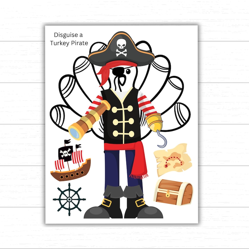 Disguise a Turkey Pirate, Pirate Turkey, Pirate Printables, Disguise a ...