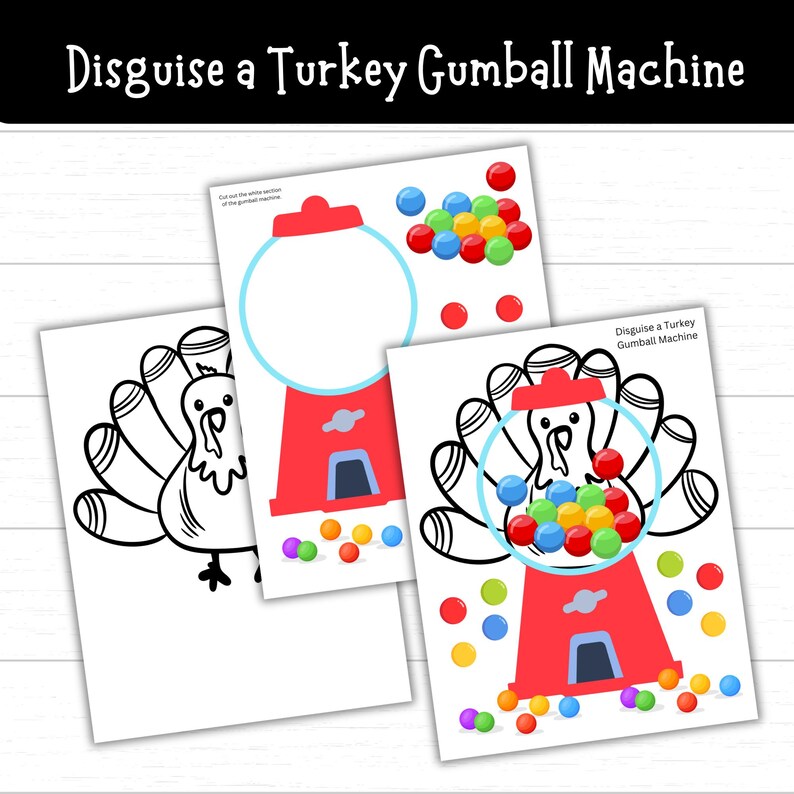 Disguise a Turkey Gumball Machine, Gumball Machine Turkey, Turkey in ...