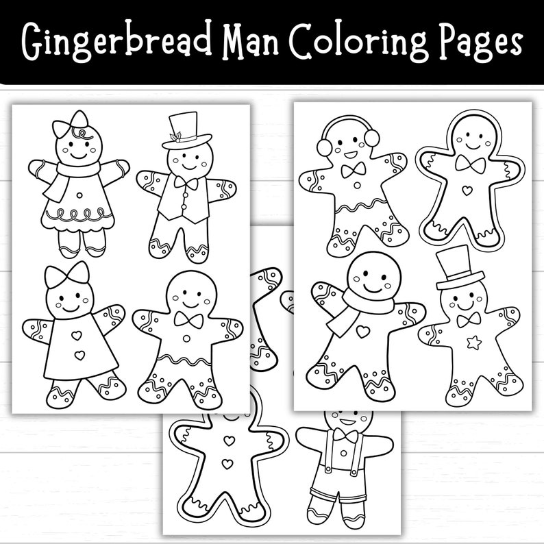 Gingerbread Man Coloring Pages, Gingerbread Man Cookie Coloring Pages ...