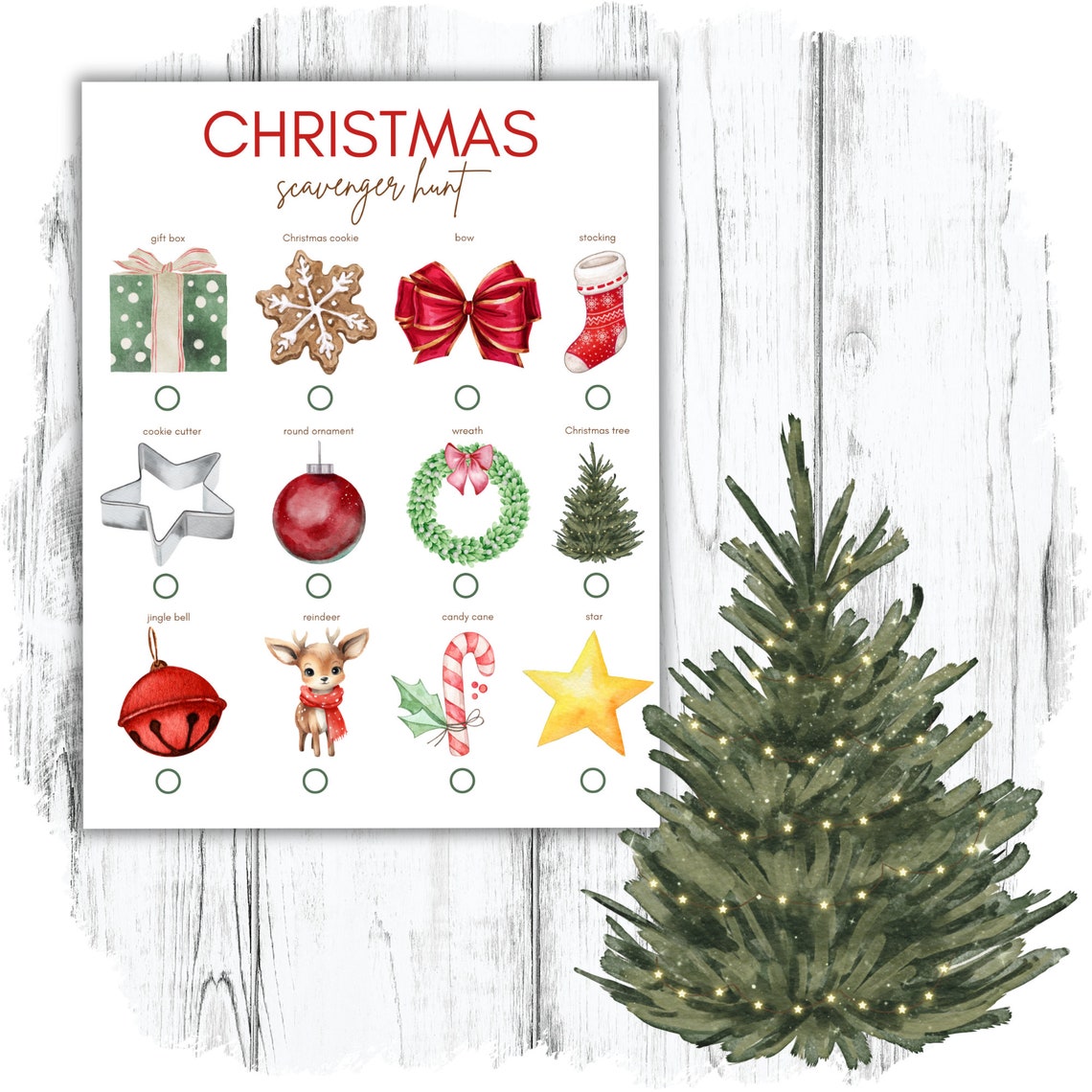 Christmas Scavenger Hunt, Kids Christmas Game, Christmas Treasure Hunt ...