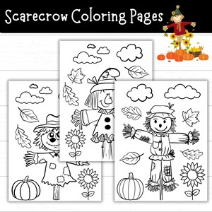 Scarecrow Coloring Pages, Scarecrow Printables, Scarecrow Activities ...