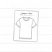 Design T-shirt Printable Template, Color Your Own Tee, Decorate Shirt ...