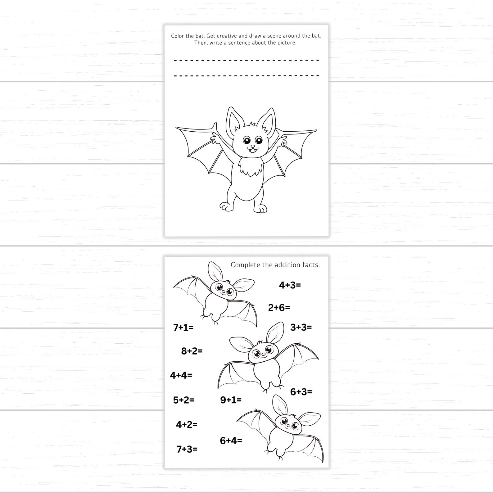 Bat Activity Pack Printable, Bat Worksheets, Bat Unit, Bat Learning Set ...