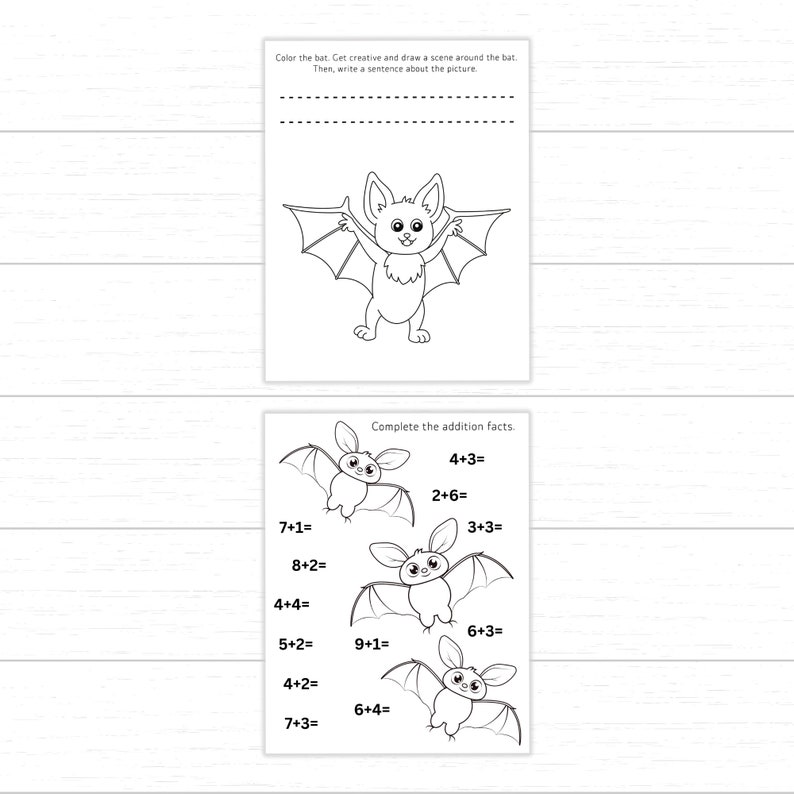 Bat Activity Pack Printable, Bat Worksheets, Bat Unit, Bat Learning Set ...