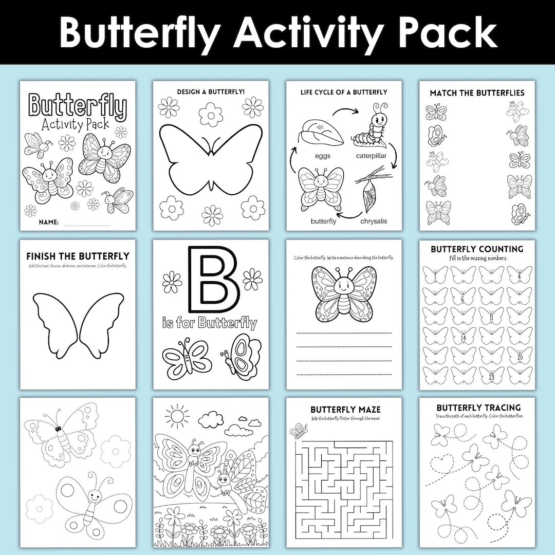 Butterfly Activities for Kids Printable | Butterfly Life Cycle ...