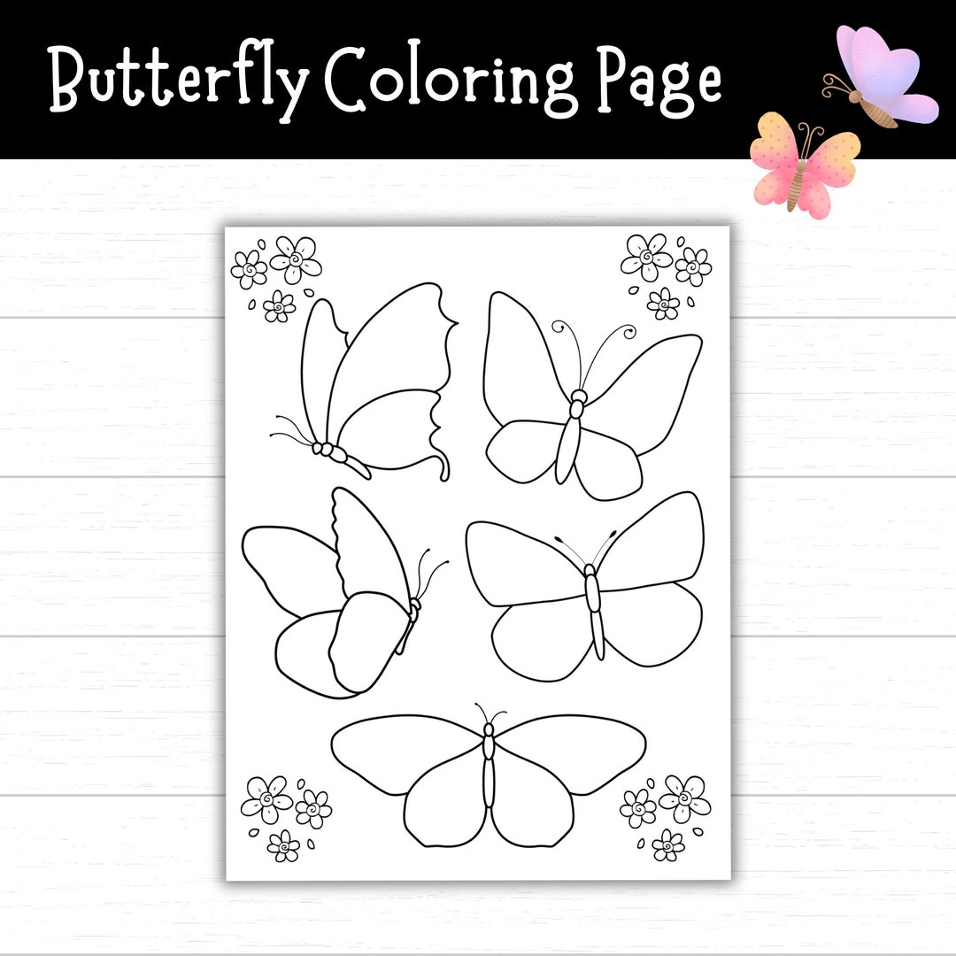 Butterfly Coloring Page, Butterfly Activities, Spring Printables ...