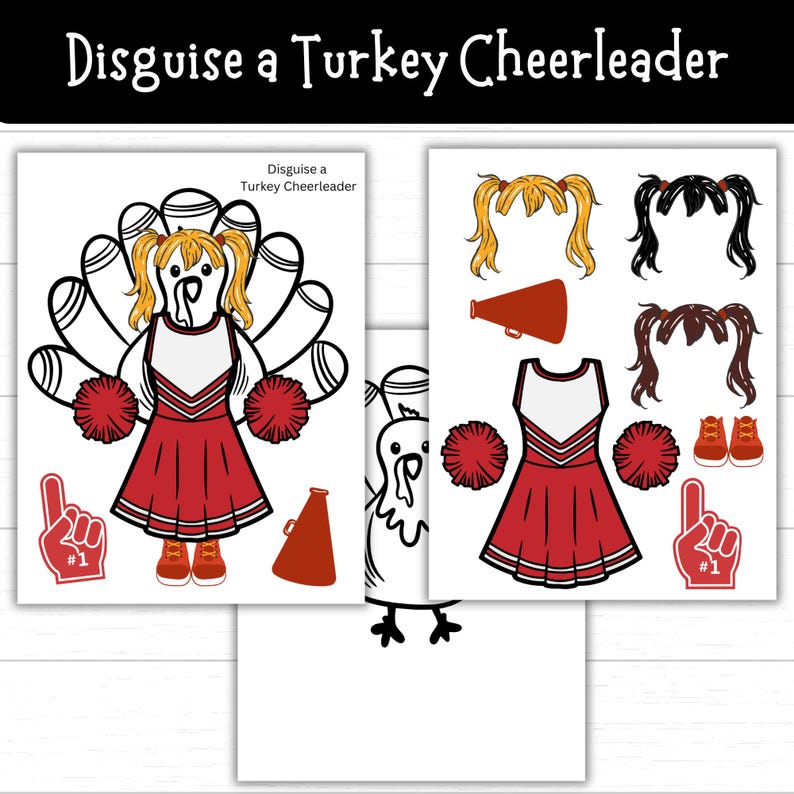 Disguise a Turkey Cheerleader, Cheerleader Turkey, Turkey in Disguise ...