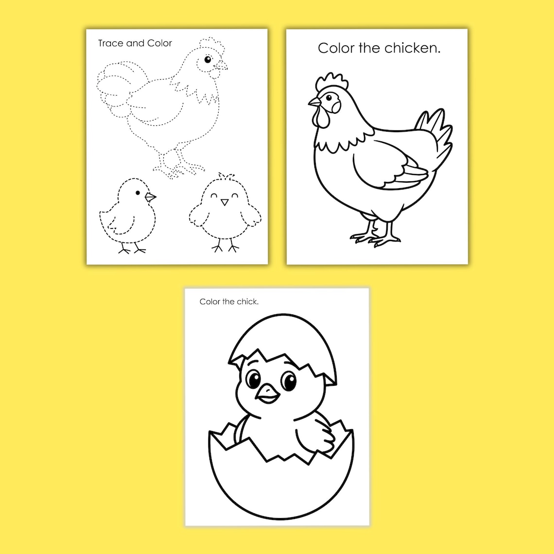 Chicken Life Cycle Activity Pack for Kids, Farm Animals Worksheets ...