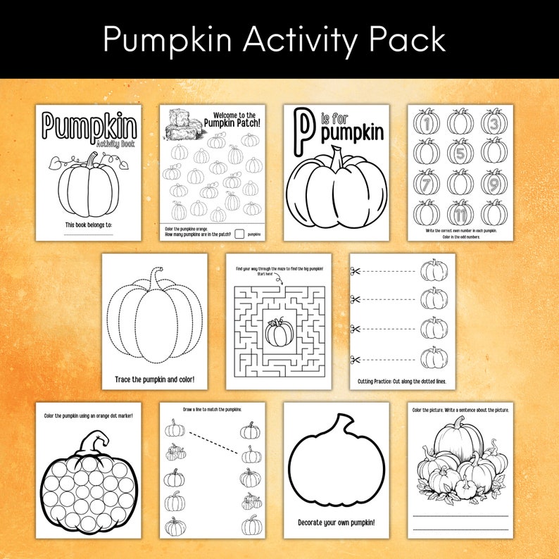 Pumpkin Activities, Preschool Pumpkin Worksheets, Printable Pumpkin ...