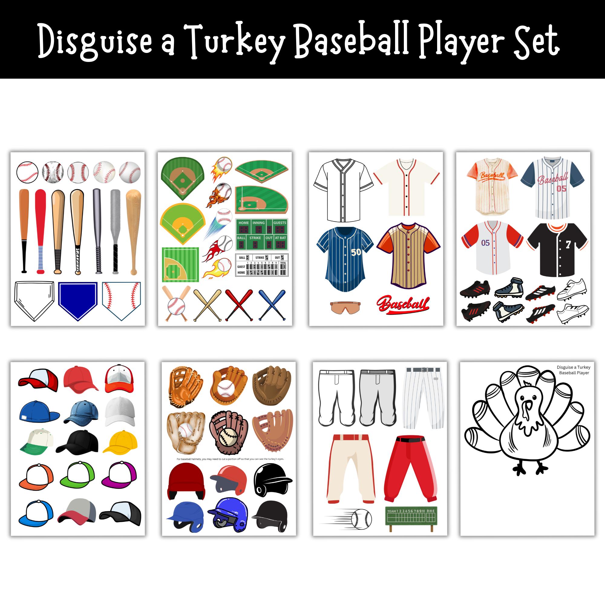 Disguise a Turkey Baseball Player, Baseball Player Turkey, Turkey in ...