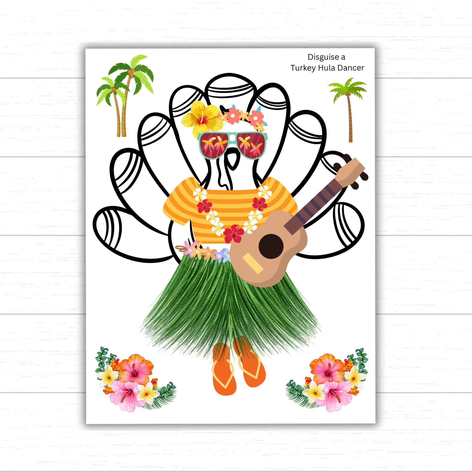 Disguise a Turkey Hawaiian Hula Dancer, Hula Dancer Turkey, Turkey ...