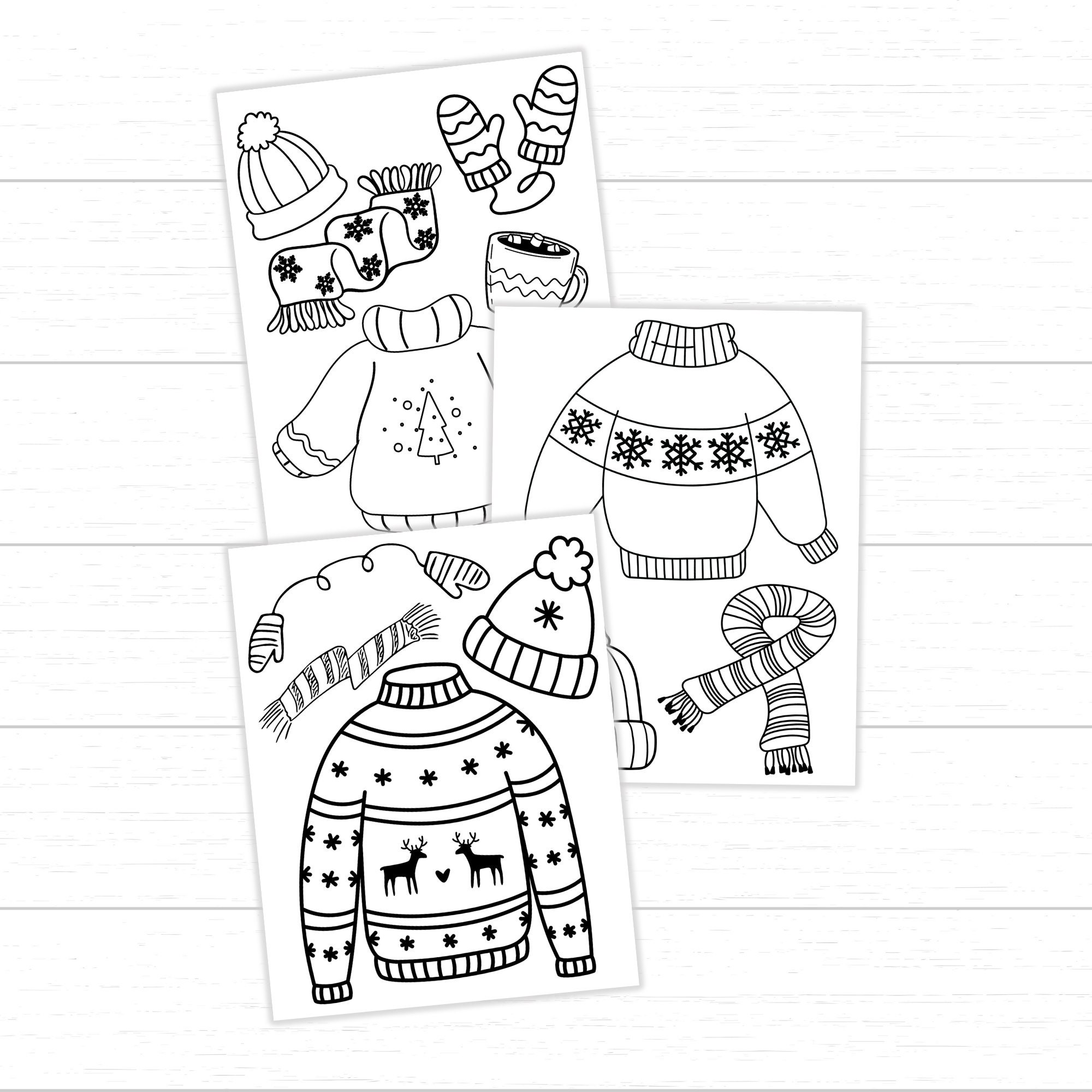 Ugly Christmas Sweater Coloring Pages, Ugly Christmas Sweater ...