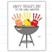 Printable Father's Day Grill Master Handprint Art, DIY Father's Day ...