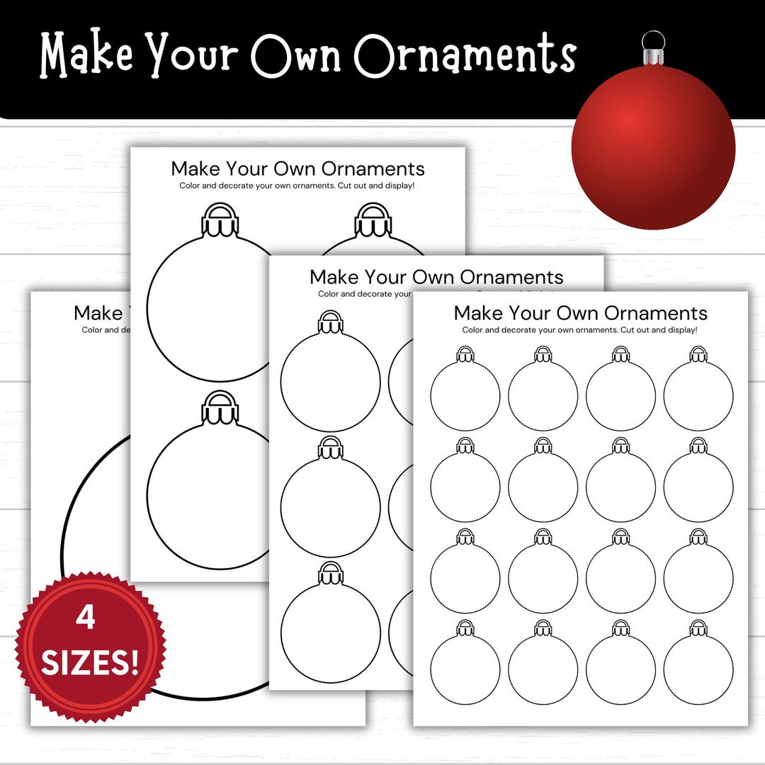 Christmas Ornament Templates, Make Your Own Ornament, Design an ...