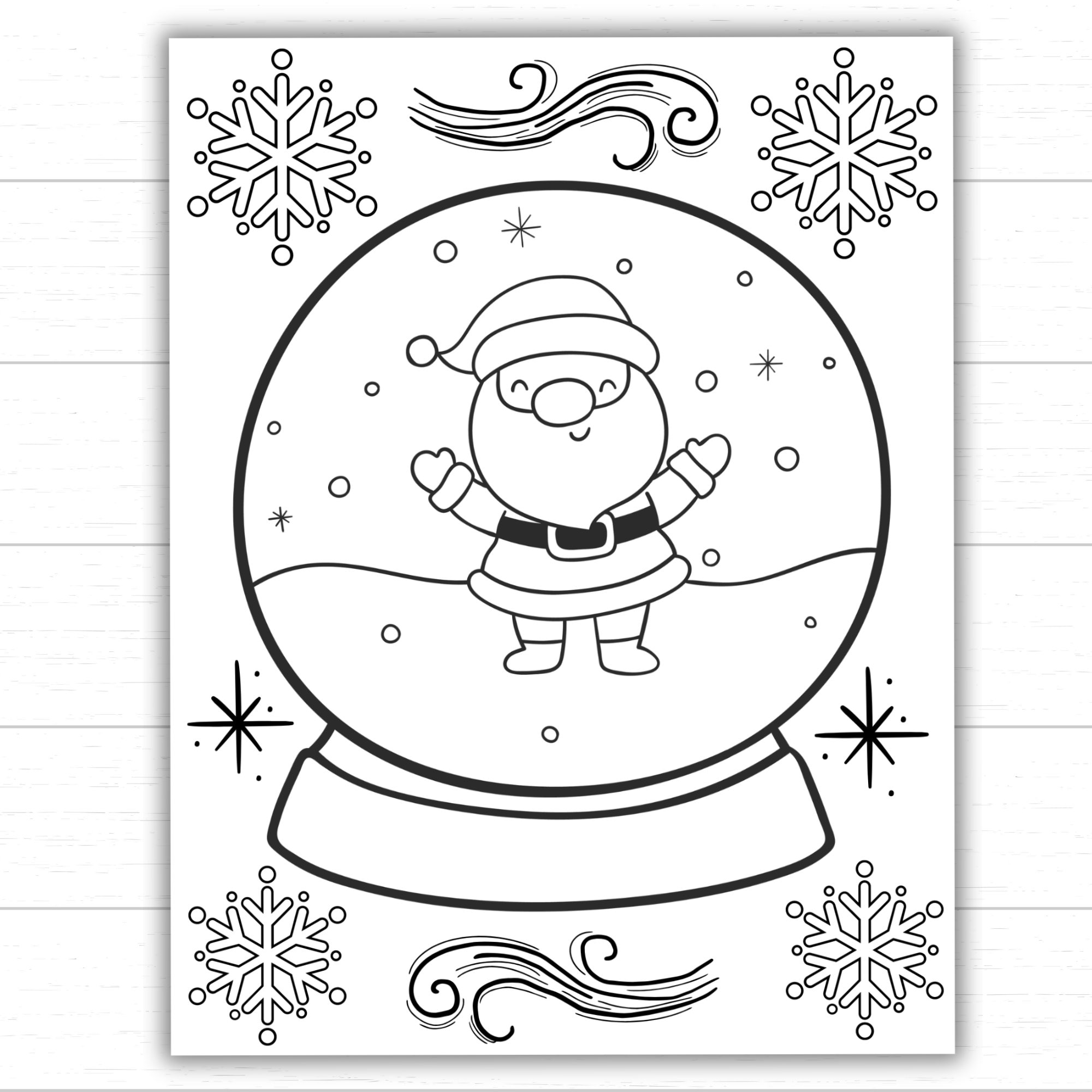 Snow Globe Coloring Pages, Winter Coloring Pages, Christmas Coloring ...