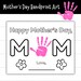 Mother's Day Handprint Art, Printable Coloring Page, Card to Color ...