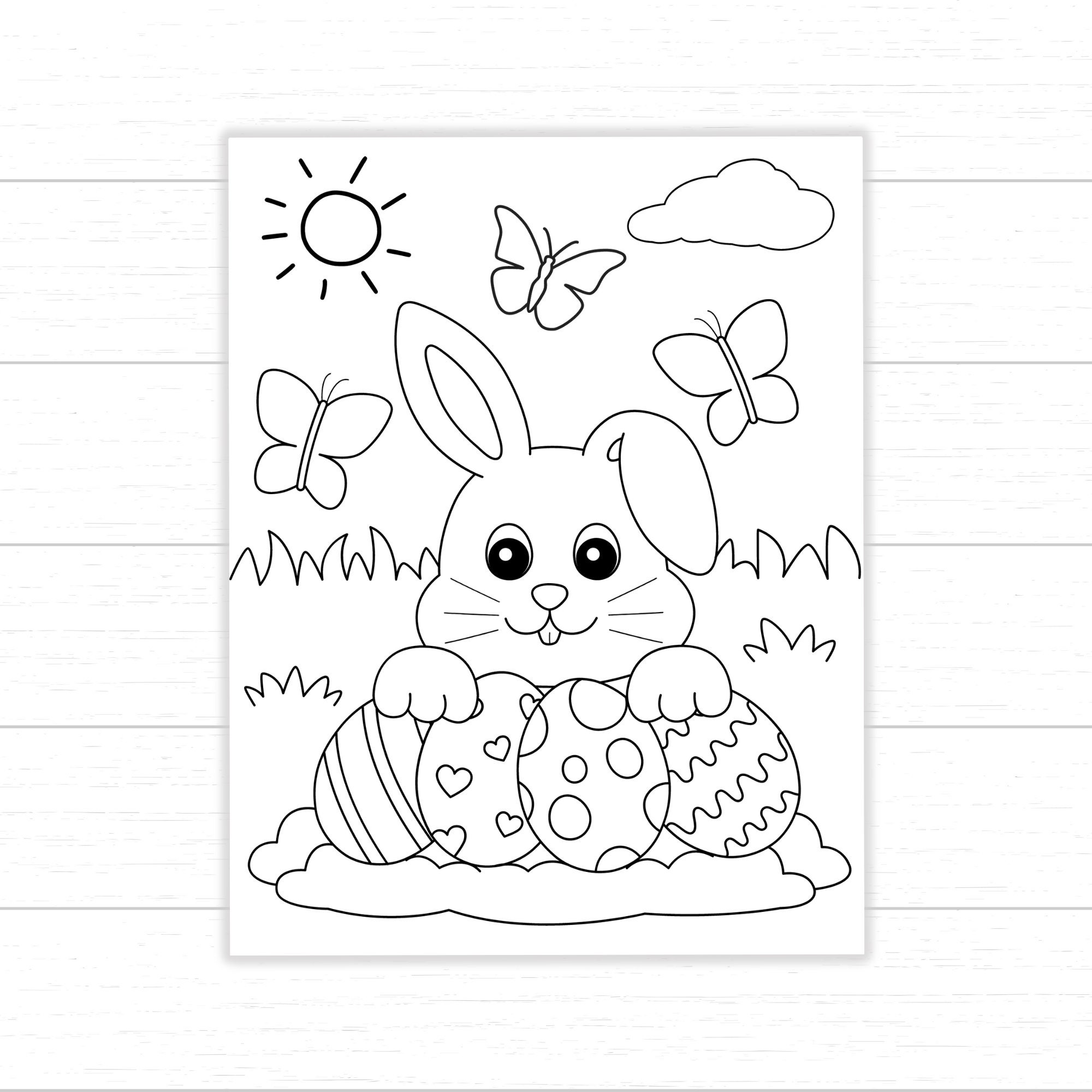 Easter Bunny Coloring Pages, Spring Coloring Pages, Easter Activities ...