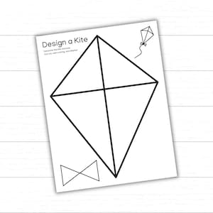 Design a Kite Printable Craft for Kids, Spring Activity Template ...