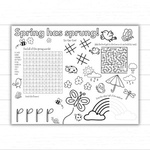 Spring Activity Pack Printable | Kids Games, Word Search, Coloring ...