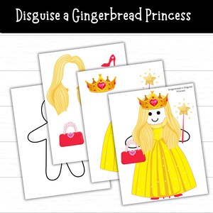 Disguise a Gingerbread Princess, Princess Craft for Kids, Printable ...