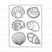 Seashell Coloring Pages Printable, Blank Seashell Templates for Crafts ...